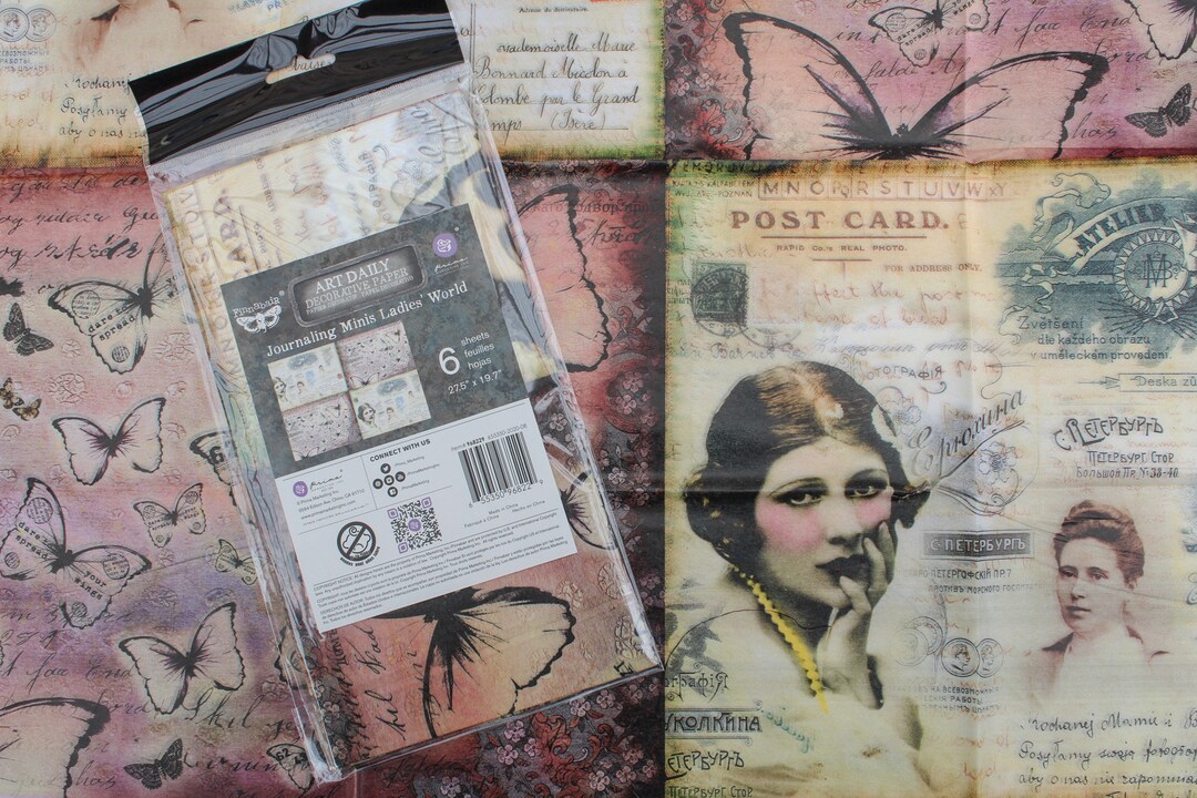 Journaling Minis Decorative Paper 6 Sheets Designed by Finnabair for ...