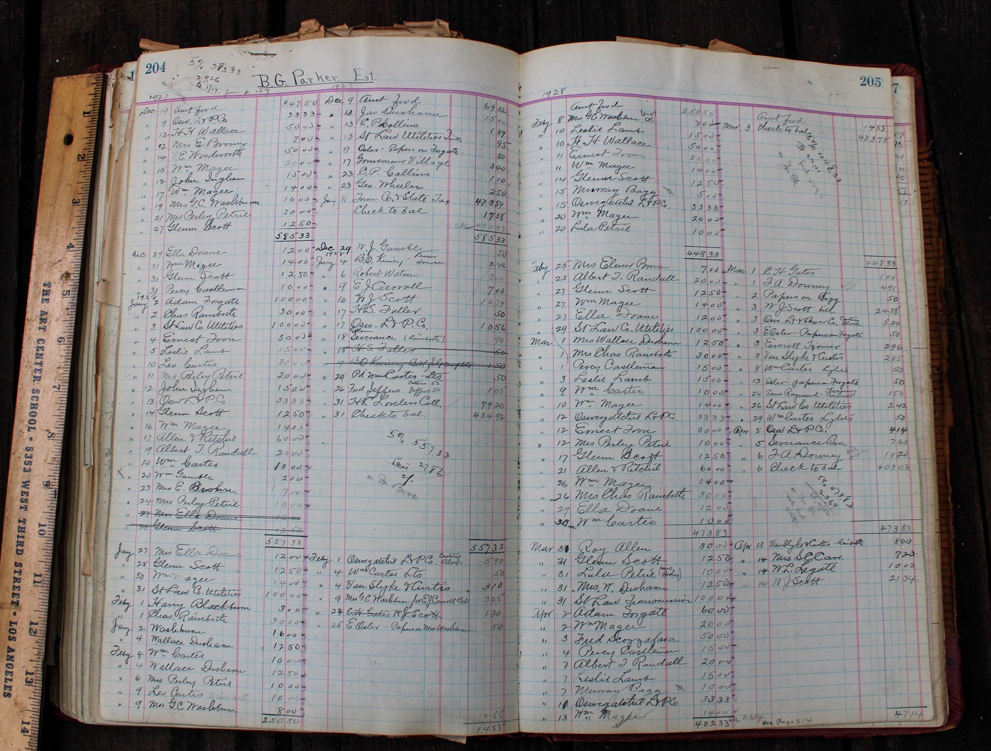 10 Original Ledger Pages Antique Handwritten Scrapbook Vintage Collage ...