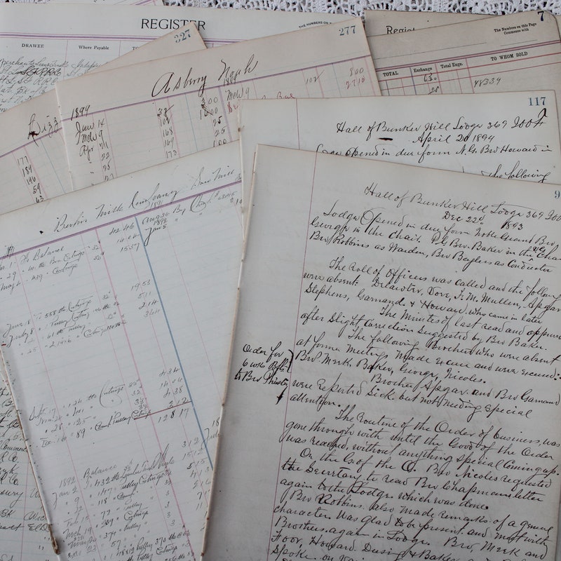 Antique Ledger Paper - Etsy