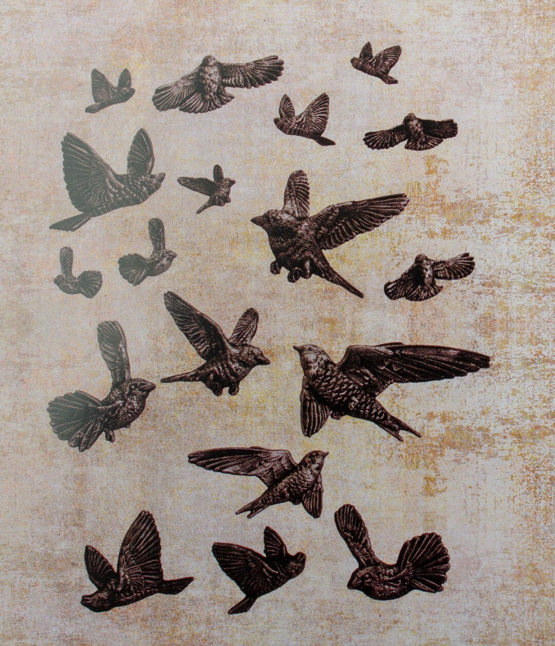 Flocking Birds Mold Prima Moth Finnabaer Silicone for Resin Clay Food ...