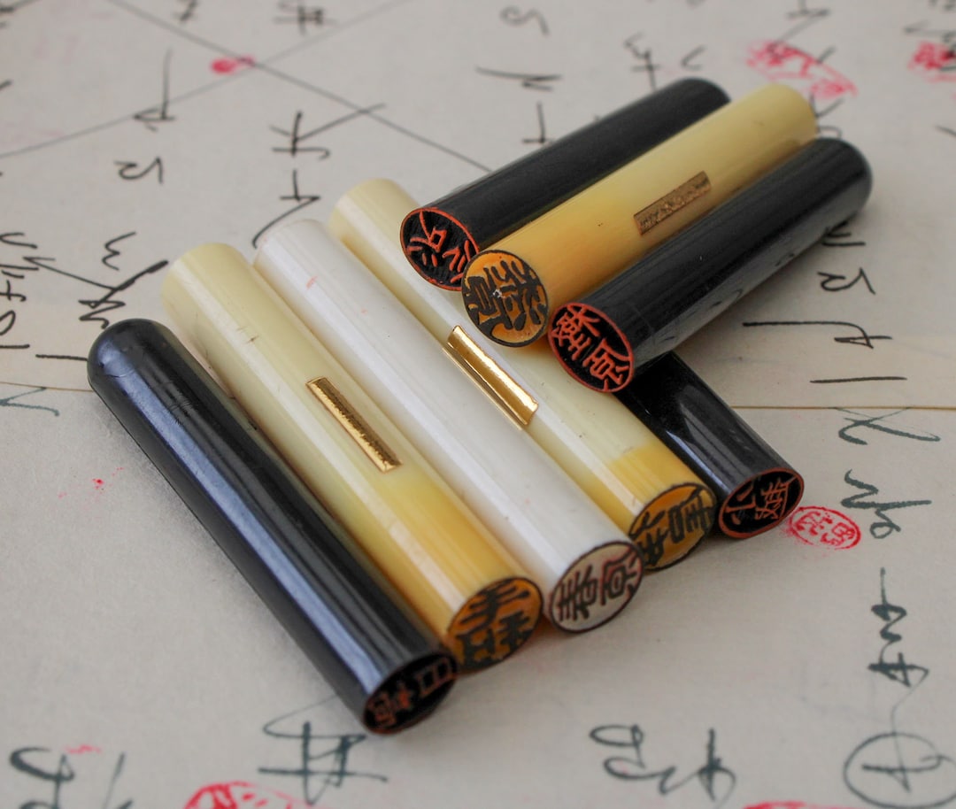 Family Name Stamp Japanese Kanji Hanko Inkan Seal - Etsy