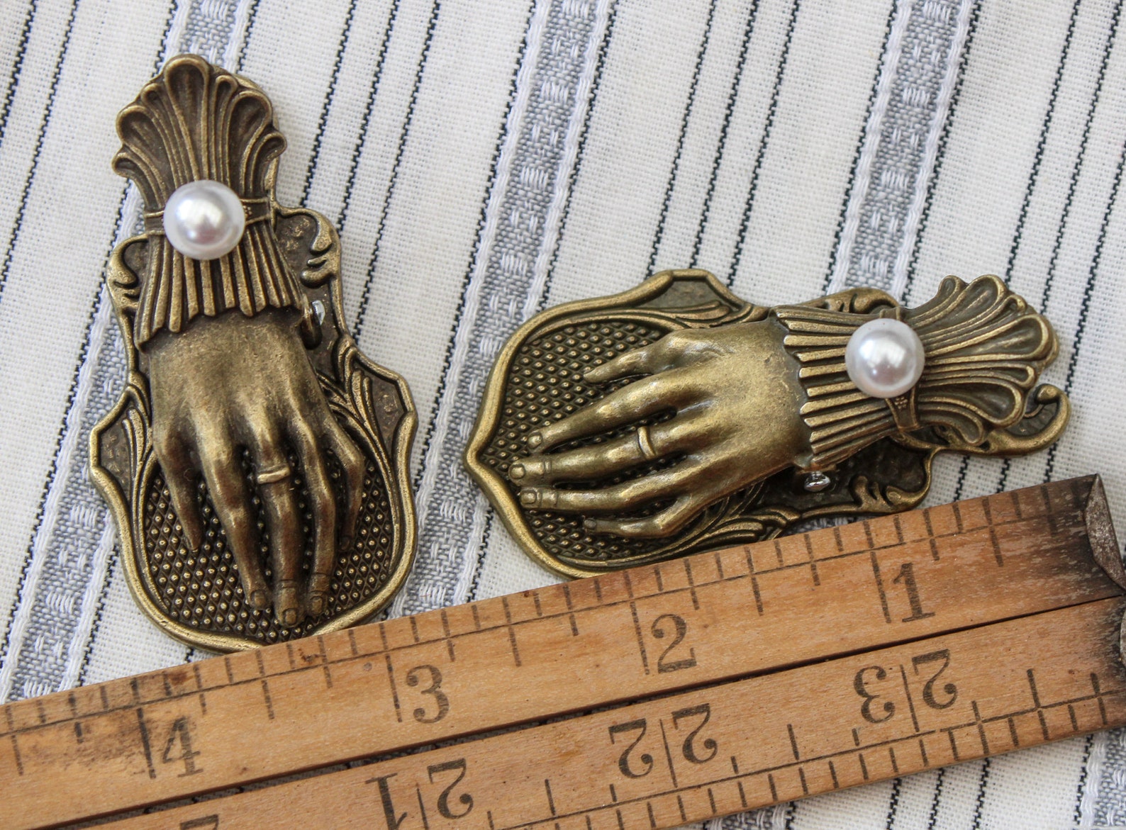 Pair Metal Hand Clips Finnabair Victorian Prima Marketing Journal - Etsy