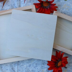 Set of 3 Square Wooden Trays Collage Substrate Prima Mixed Media - Etsy