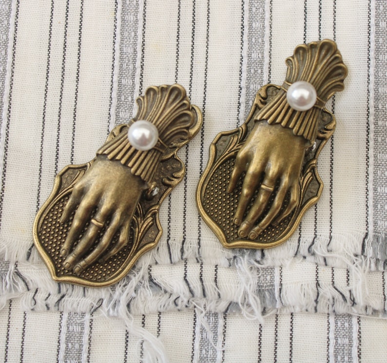 Pair Metal Hand Clips Finnabair Victorian Prima Marketing Journal - Etsy