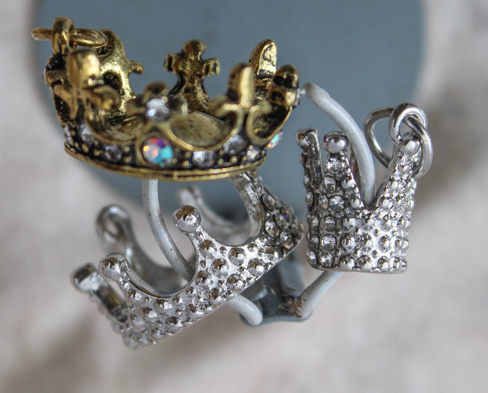 Crown Charms Metal Memory Hardware Prima French Regalia Frank Garcia - Etsy