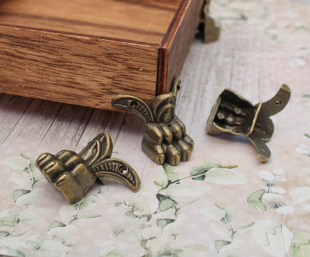 4 Metal Paw Feet Box Leg Decoration - Etsy