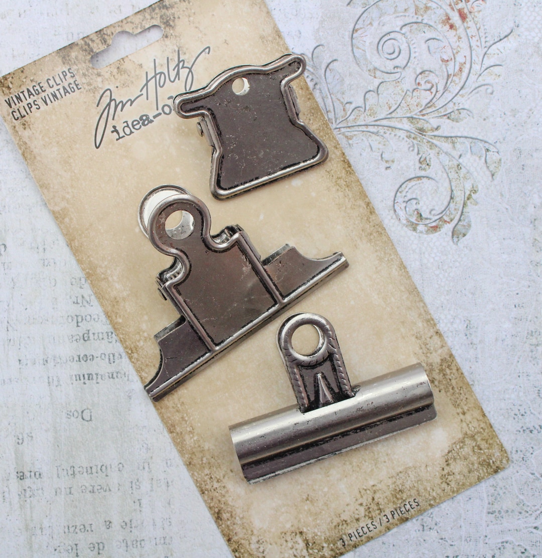 Bulldog Binder Clips Tim Holtz Idea-ology Set of 3 Metal Ranger - Etsy