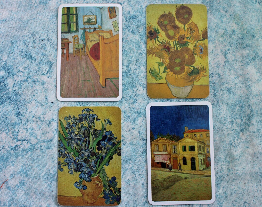Van Gogh Art Playing Cards: Vintage Floral Swap Cards for Atcs - Etsy