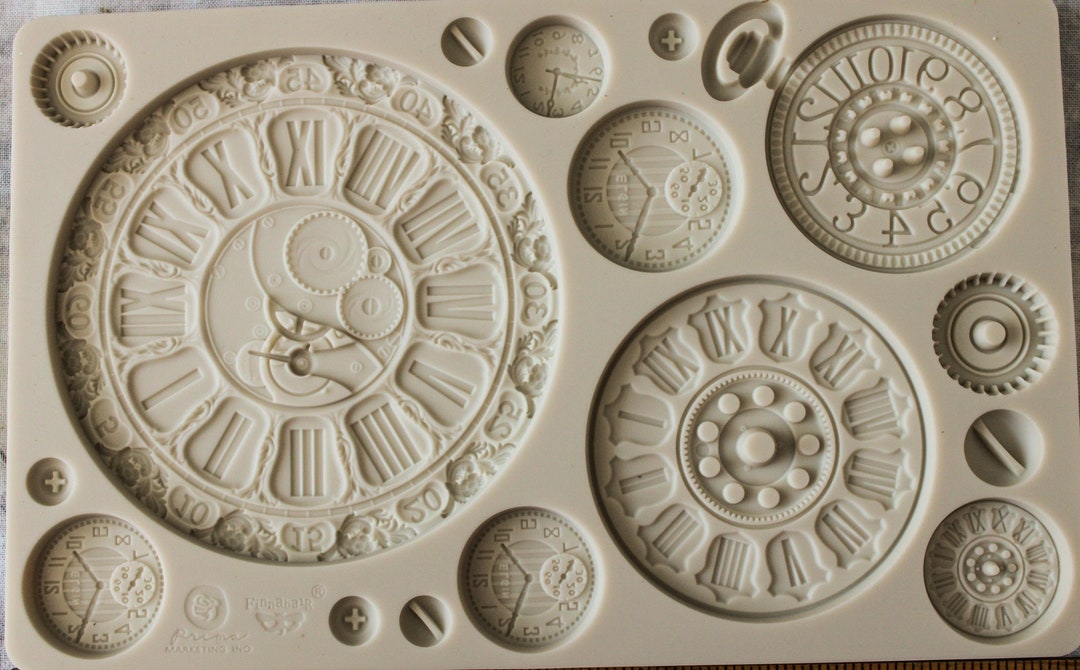 Clock Faces Molds Prima Steampunk Finnabair Silicone for Resin Clay ...