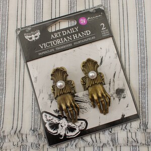 Pair Metal Hand Clips Finnabair Victorian Prima Marketing Journal - Etsy