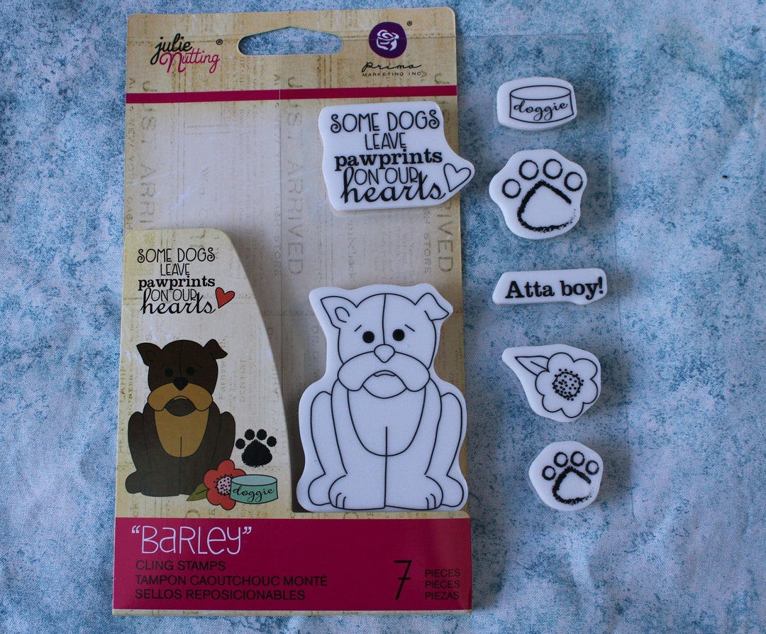 Julie Nutting Barley Dog Cling Stamp Set - Etsy