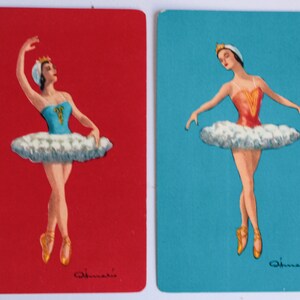 4 Ballerina Vintage Playing Cards for Swap Cards ATC With Ballet Ice ...