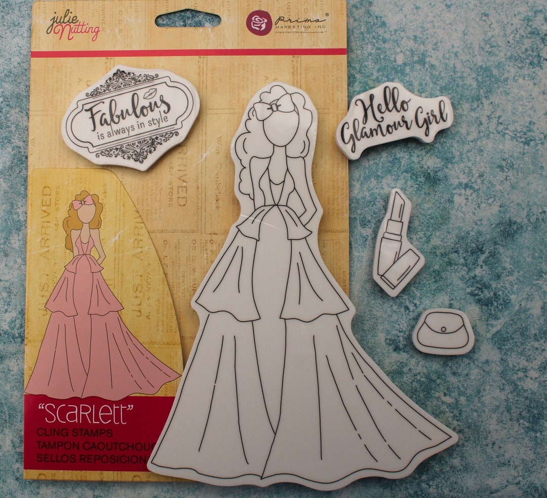 Julie Nutting Scarlett Cling Stamp Set 5 Pieces - Etsy