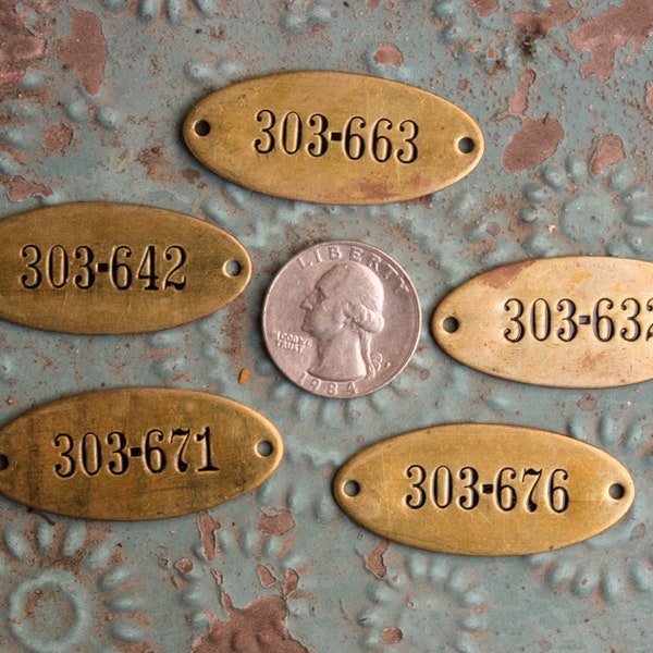 Metal Number Tag - Etsy