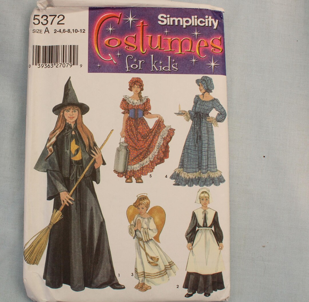 Child Halloween Costumes Unused Complete Simplicity 5372 A Frontier ...