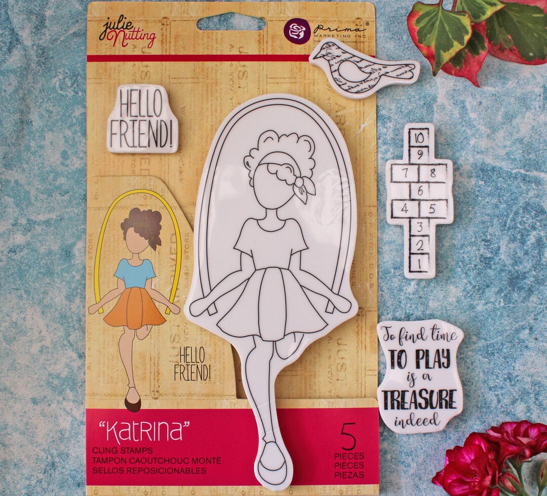 Julie Nutting Katrina Doll Cling Stamp Set - Etsy