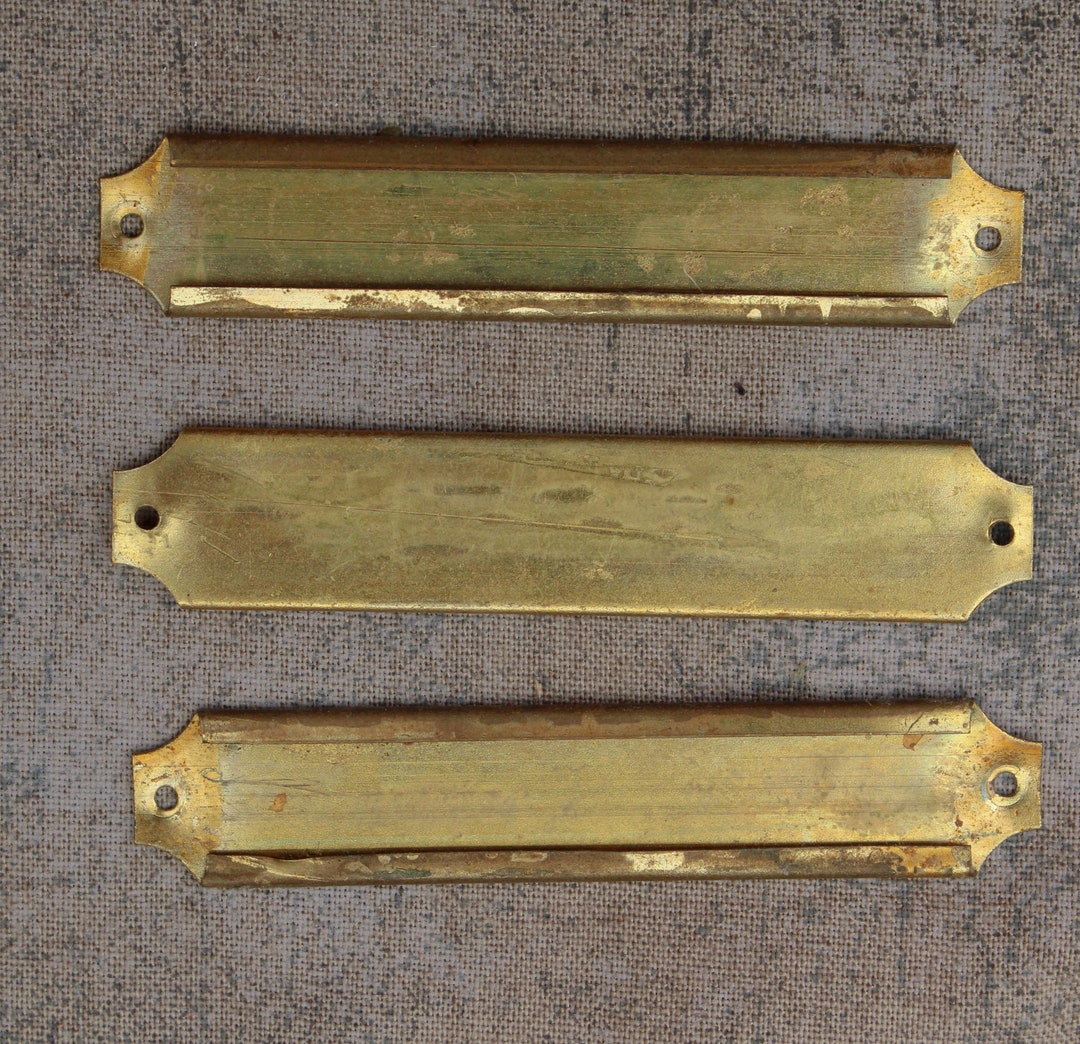 Three Metal Label Holder File Name Frame to Add to Your Collage and Art ...