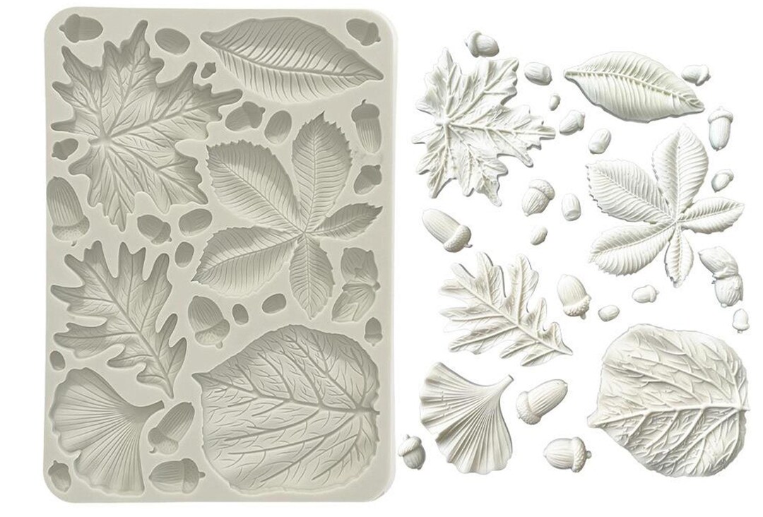 Forest Leaves and Acorns Molds Stamperia Silicone for Resin Clay - Etsy