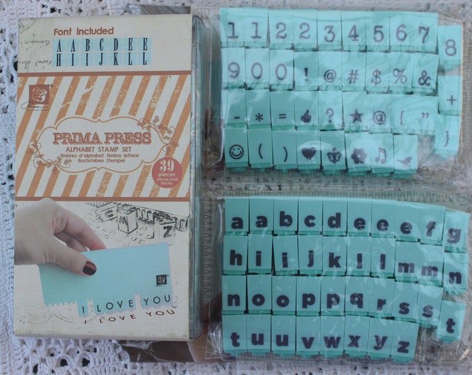 Prima Press Alphabet Stamp Set Numbers Letters - Etsy