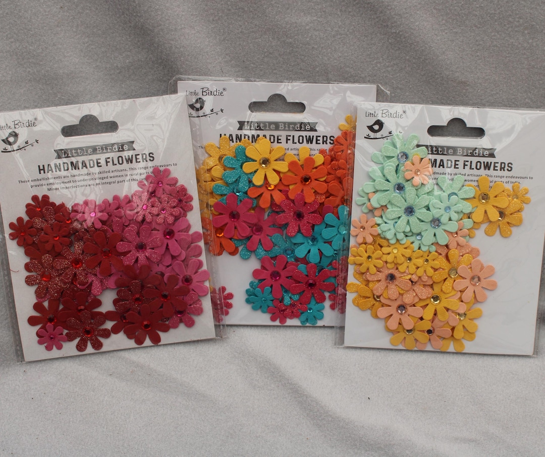 3 Sets Handmade Paper Flowers by Little Birdie Sparkle Florette - Etsy