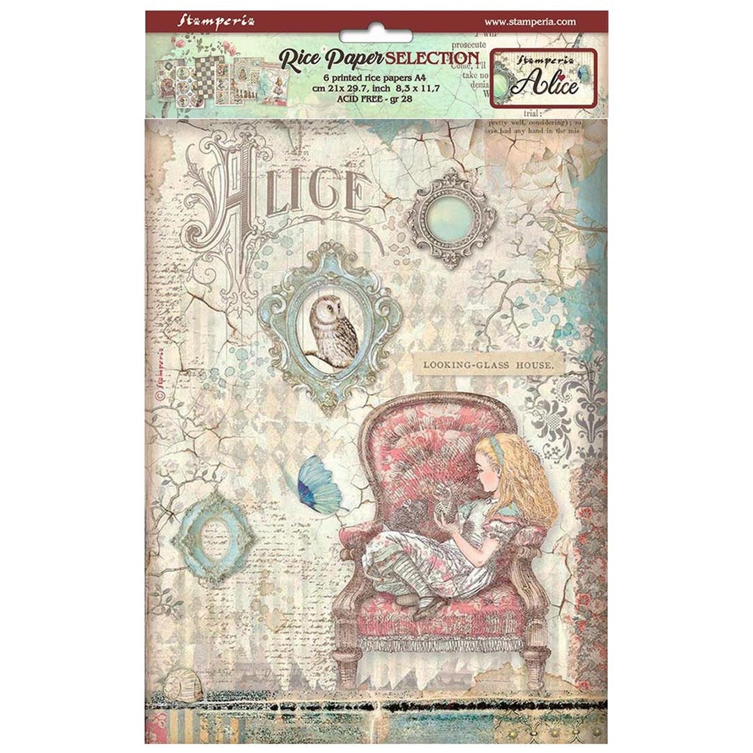 Alice 6 Rice Paper Selection Stamperia - Etsy