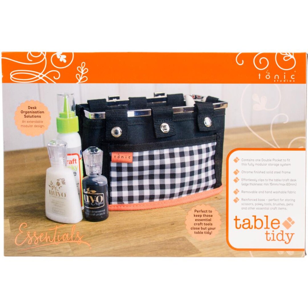 Double Pocket Table Tidy Caddy Organizer Tonic Studios - Etsy