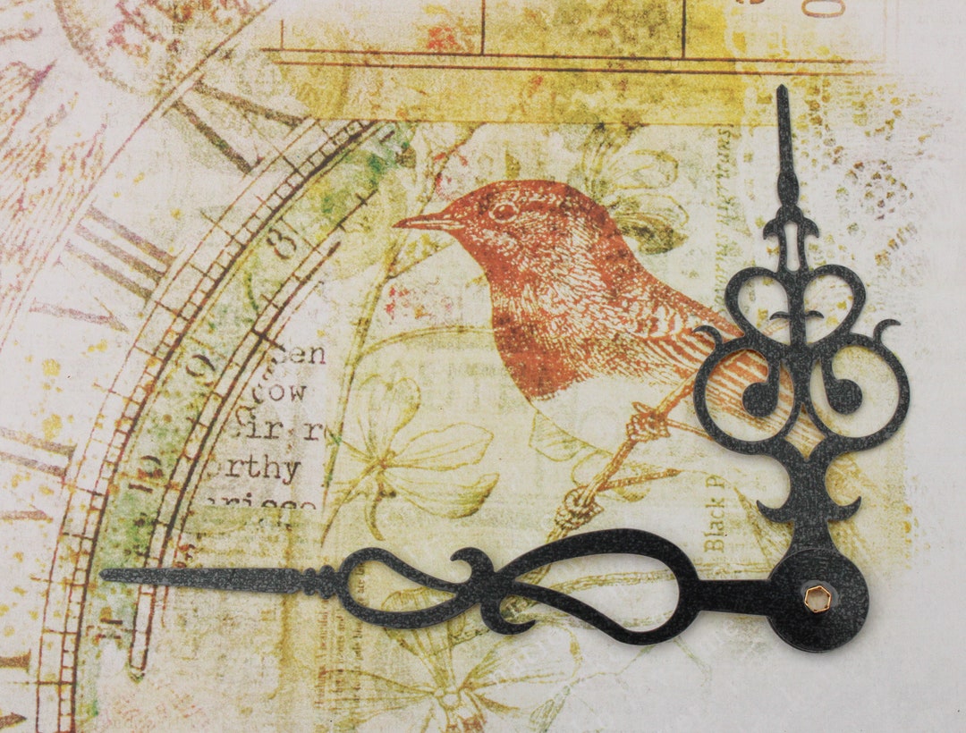 Fancy Set of Clock Hands Vintage Black Decorative for Jewelry, Collage ...