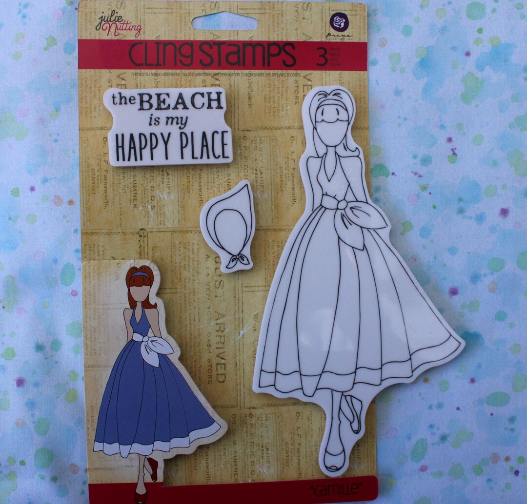 Julie Nutting Camille Cling Stamp Doll Set 3 Pieces Beach - Etsy