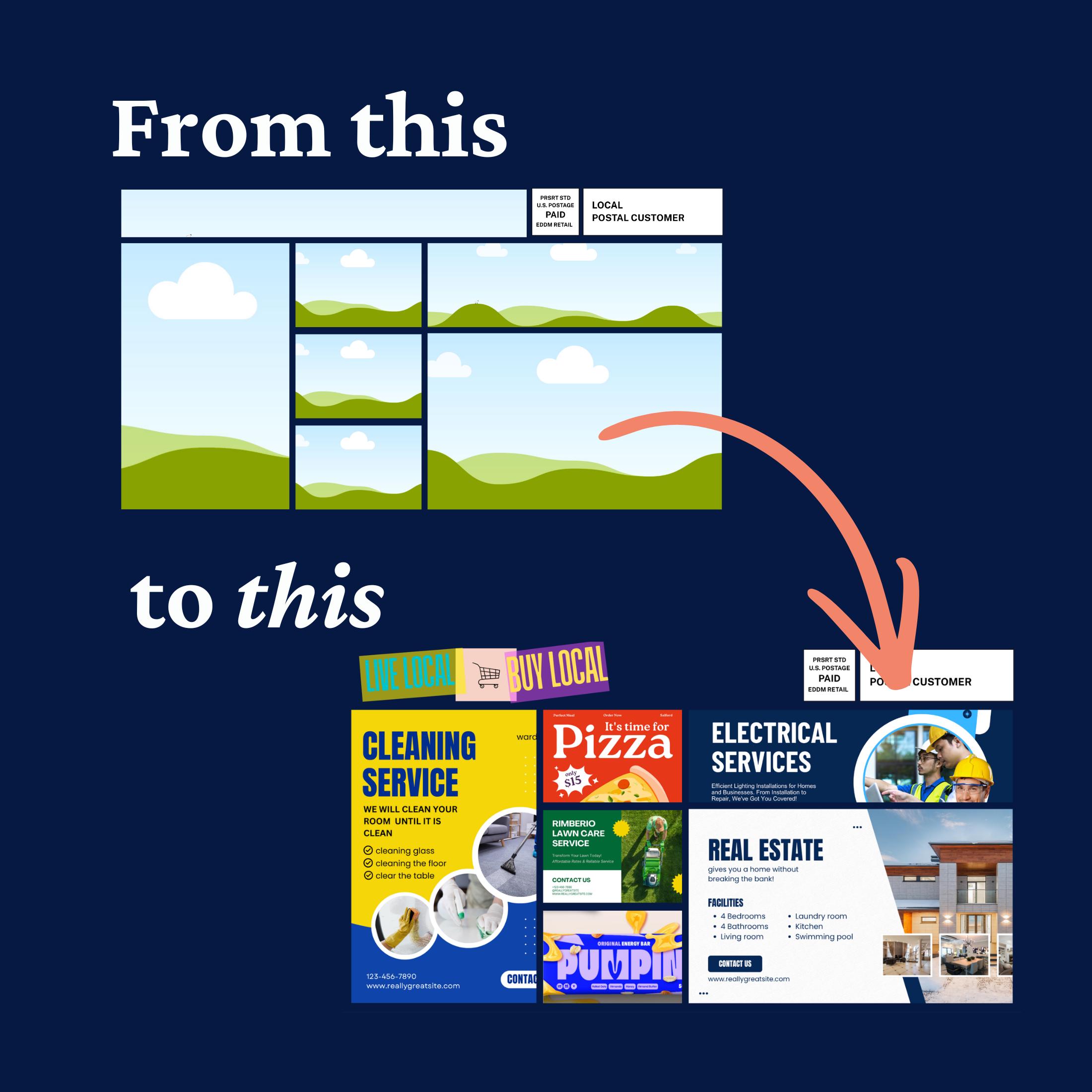 Postcard Template Canva EDDM Mailer Design Business Marketing Kit Small ...