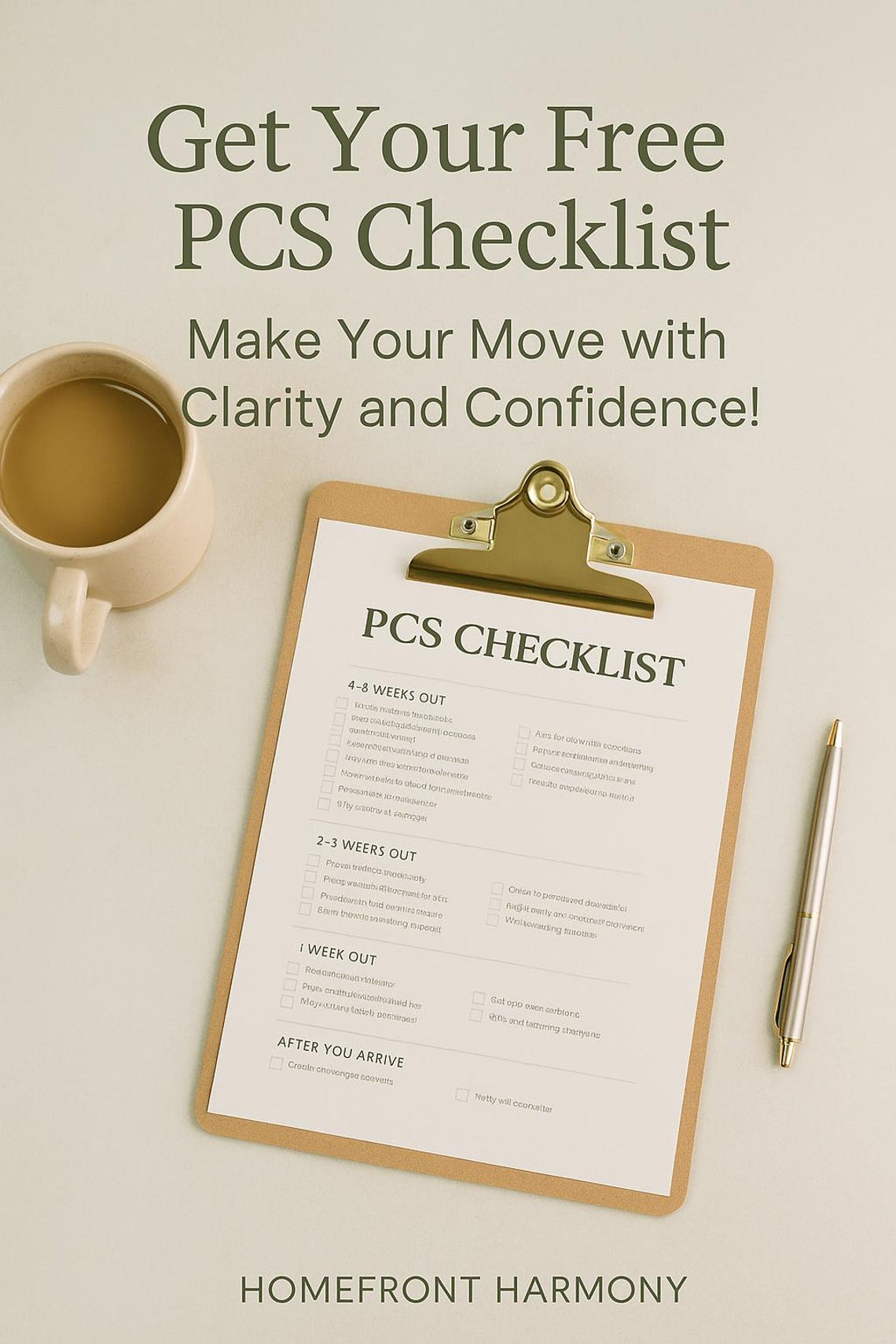 PCS Move Checklist for Military Families – Printable Planner Page ...