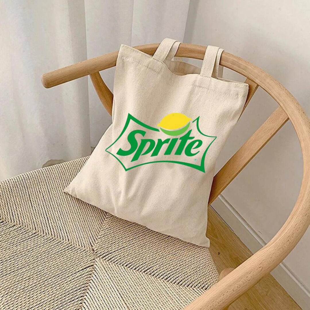 Sprite Aesthetic Tote Bag, Sprite Logo Tote Bag, Can Cotton Canvas ...