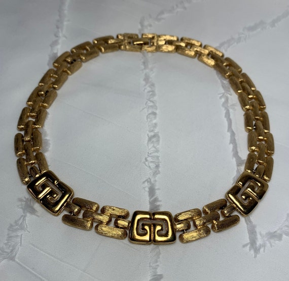 GIVENCHY Vintage 1980s Iconic Gold Logo GG & Textured… - Gem