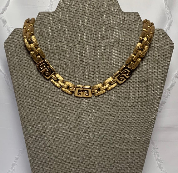 GIVENCHY Vintage 1980s Iconic Gold Logo GG & Textured… - Gem