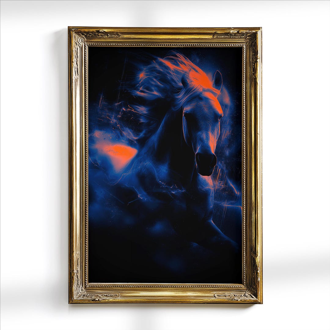 Denver Broncos Wall Art - Modern Football Fan Decor - Etsy