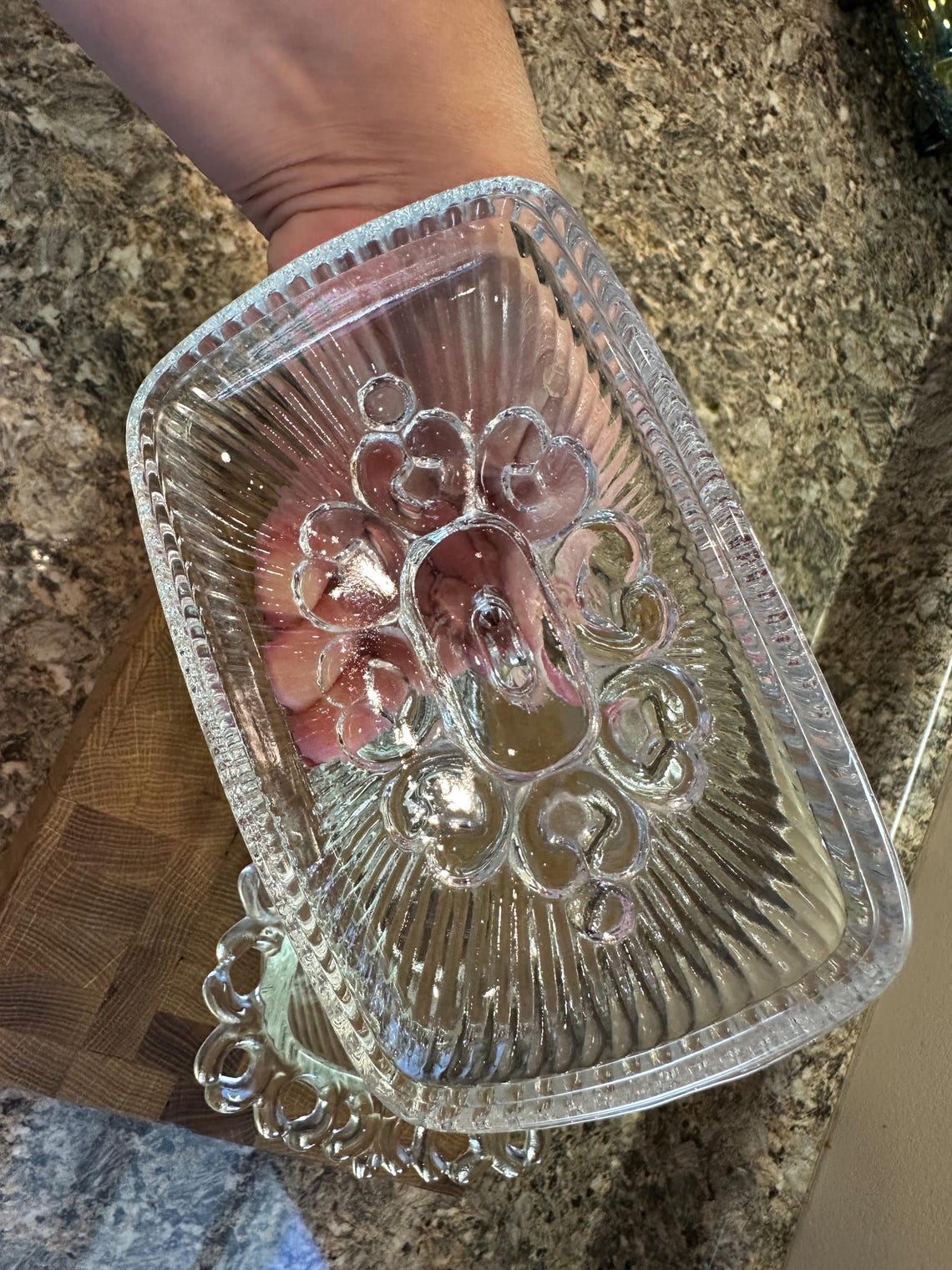 Vintage Indiana Glass Lace Edge Pedestal Covered Dish - Etsy