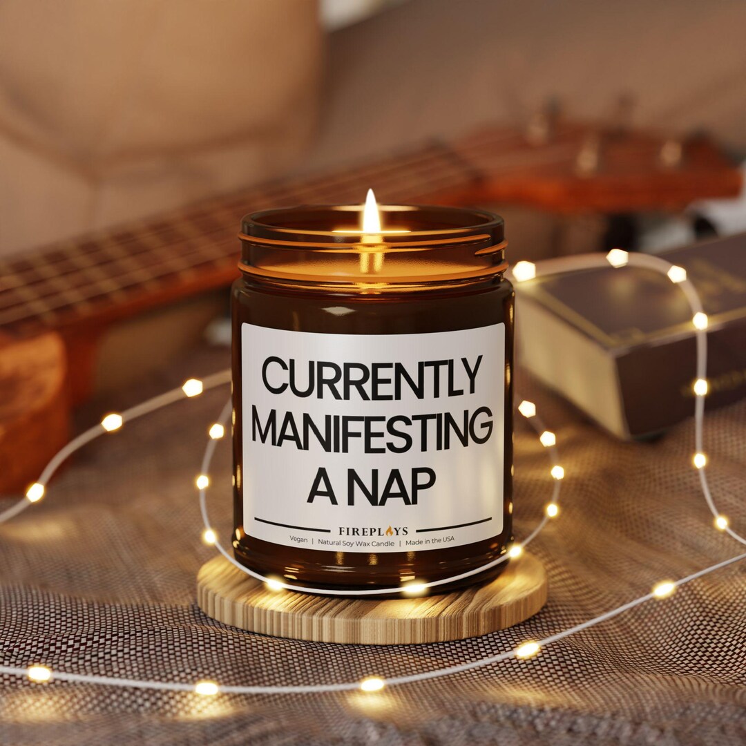 Witty Naptime Soy Candle: Cozy Home Decor Gift - Etsy