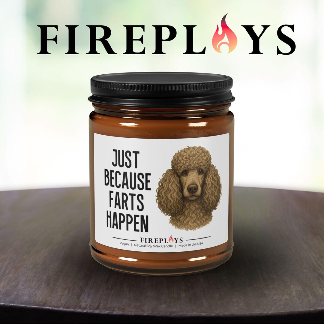 Poodle Farts Dog Lover Soy Scented Funny Gift Candle Home Decor - Etsy