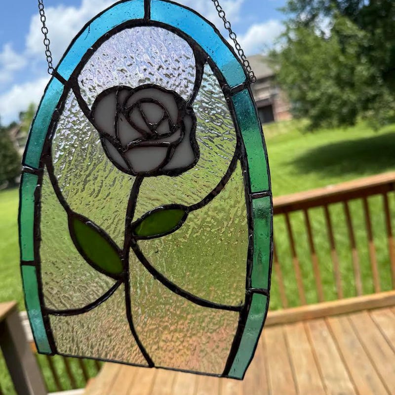 Stain Glass Rose - Etsy