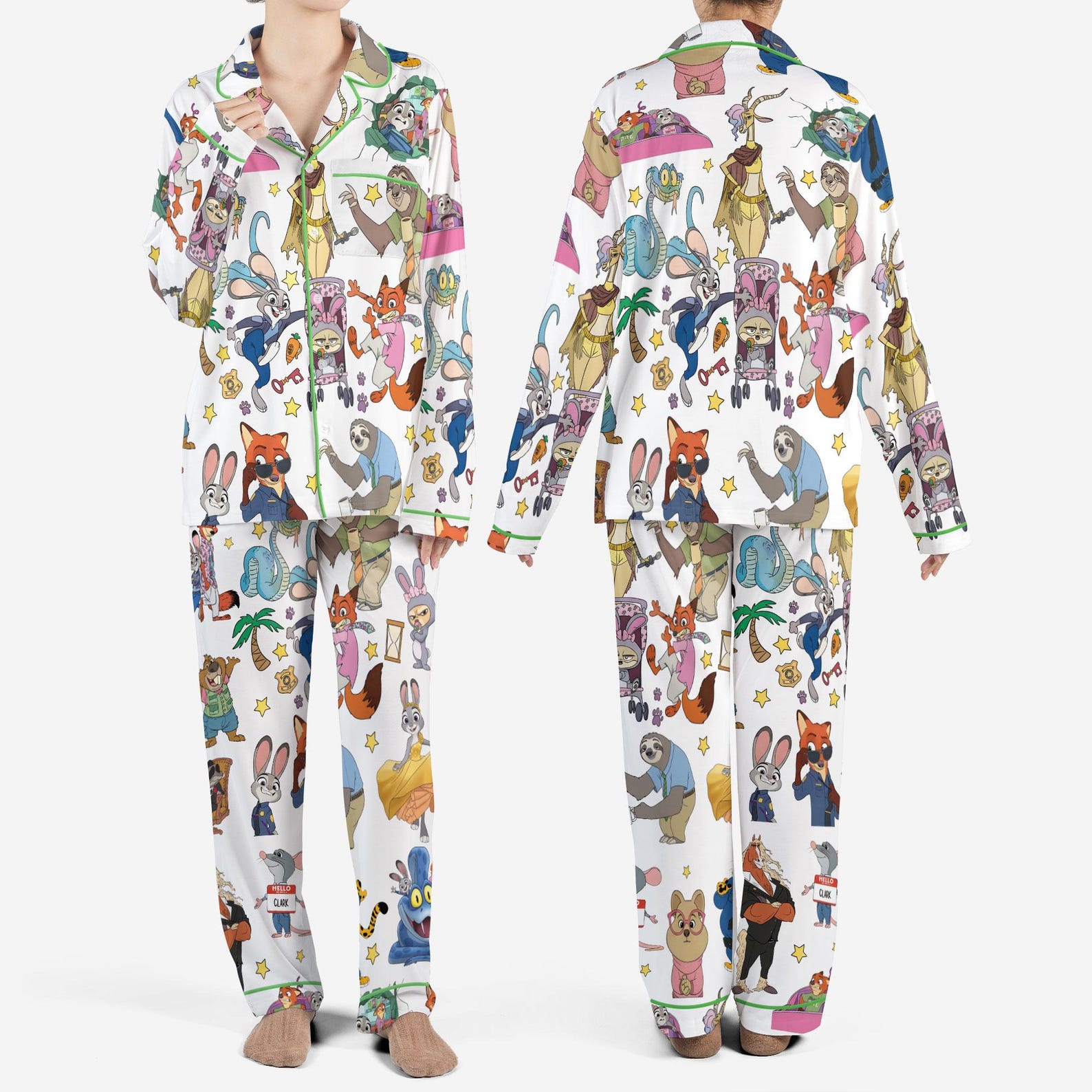 Zootopia 2 Pajamas Set for Women and Kids, Funny Disney Christmas Pjs ...