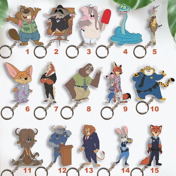 Zootopia Keychain - Etsy