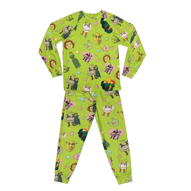 Shrek Pajamas Set, Fiona and Shrek Couple Pajamas, Meme Valentine ...