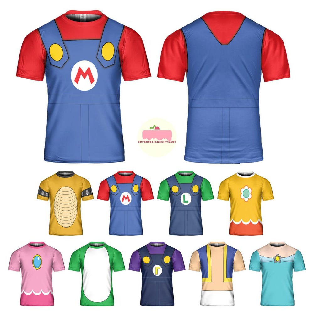 Super Mario Costume Cosplay, Mario Halloween Costume, Luigi Yoshi Toad ...