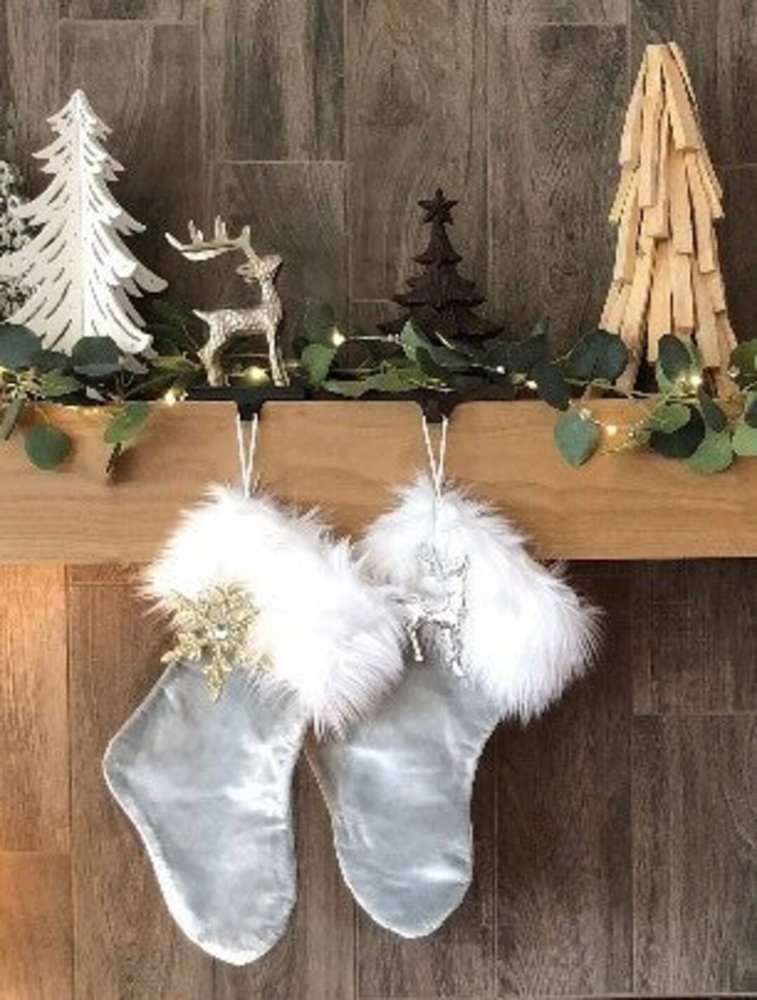 Icy Blue Velvet Christmas Stocking - Etsy