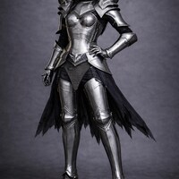 Medieval Black Female Armor Set | Gothic Cuirass W Pauldrons, Gorget ...