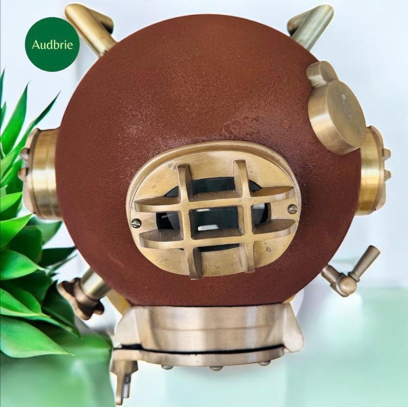 Handmade Antique Diving Helmet: US Navy Marine Decor,cosplay(6-18 ...