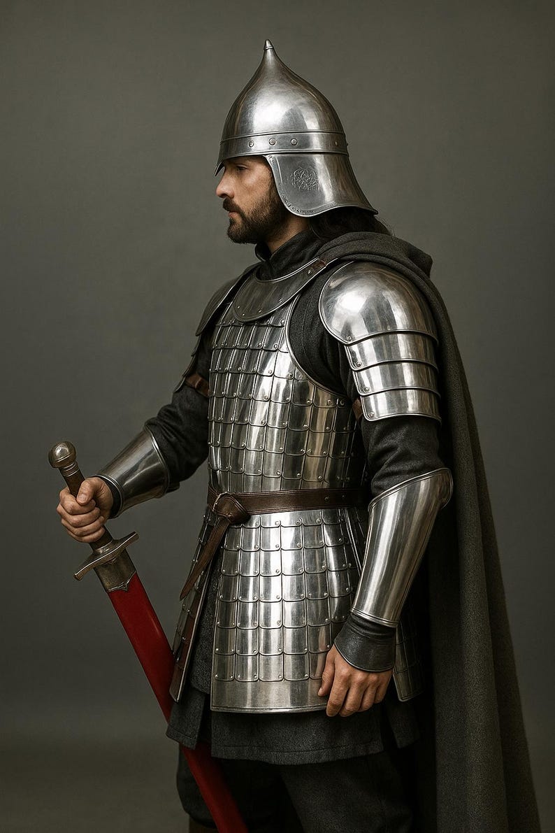 Medieval Mirror-finish Lamellar Armor – Full Set | Knight Warrior ...
