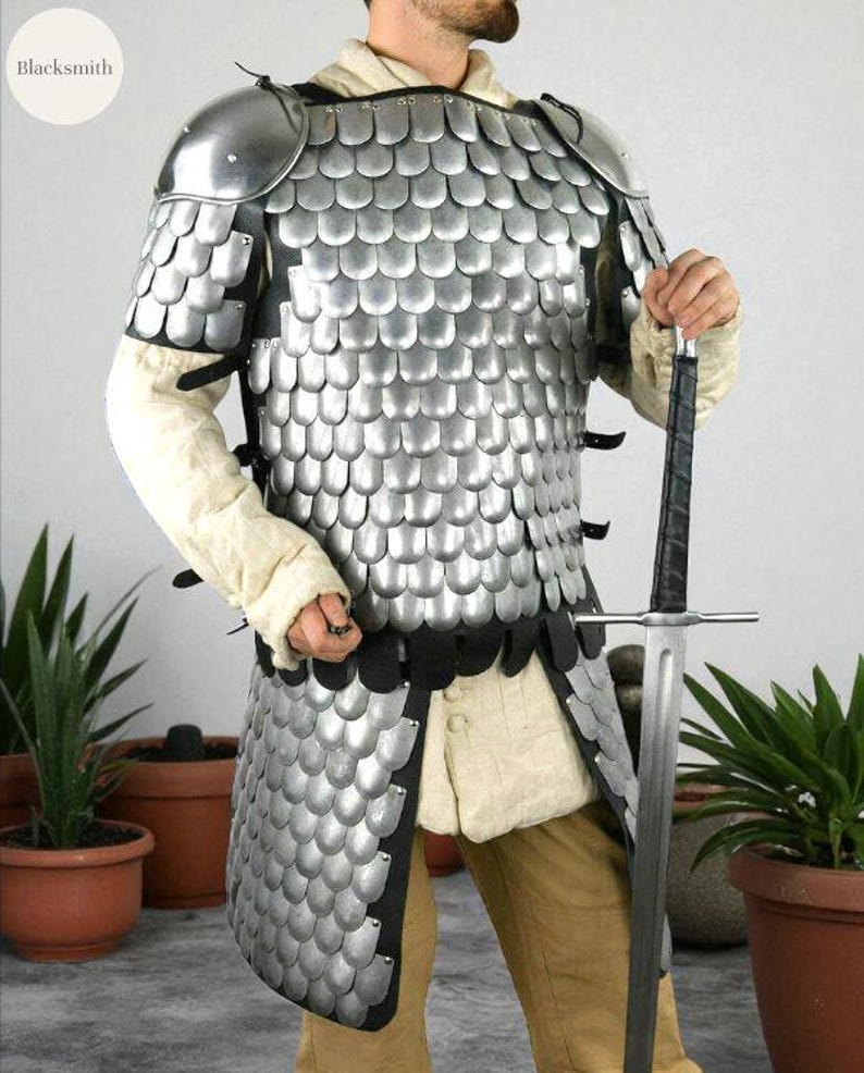 Early Medieval Armor Russian Scale Lamellar Armor W Pauldron Tasset SCA ...