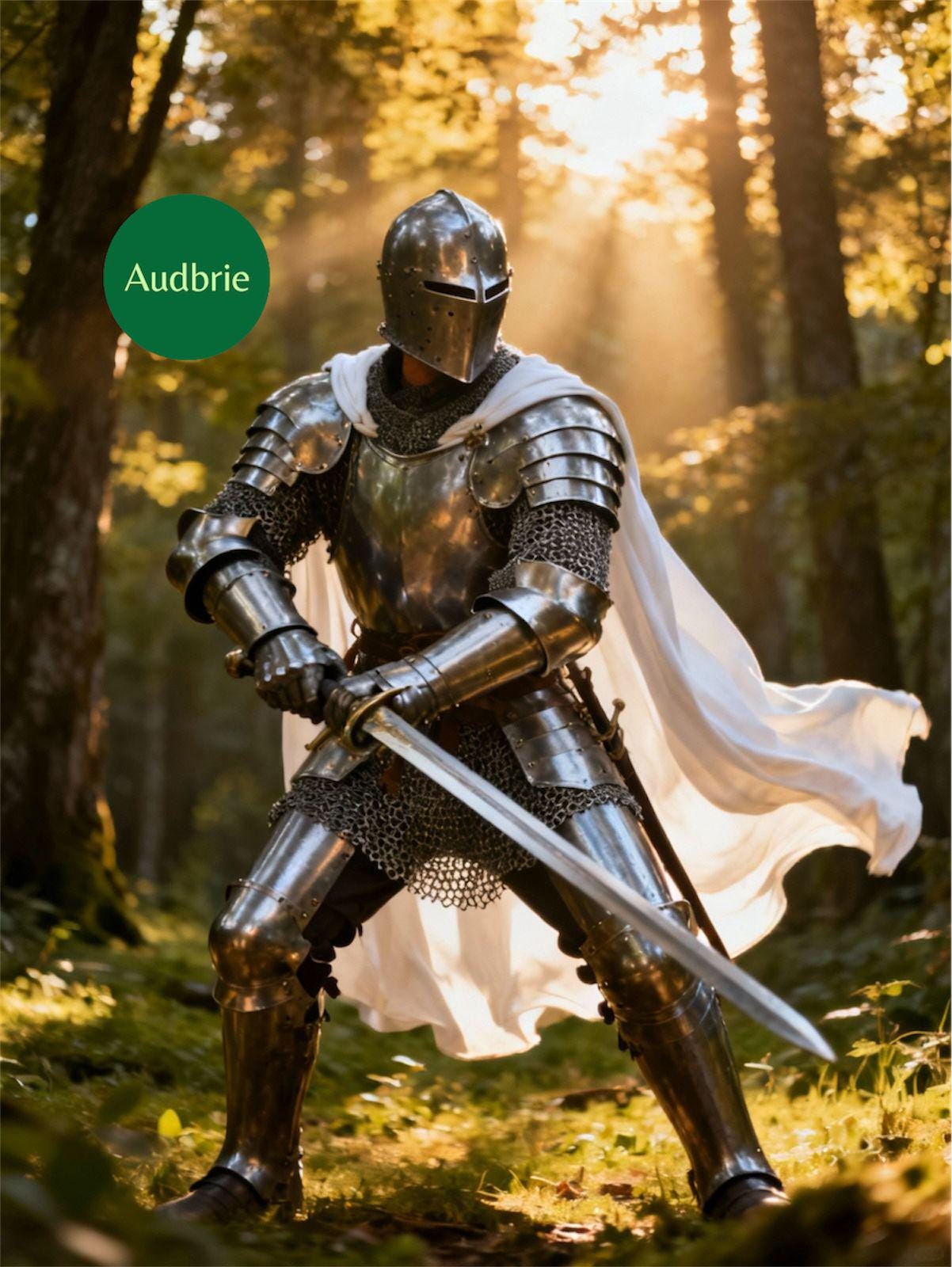Medieval Knight Full Armor Set With White Cloak | Wearable Crusader ...