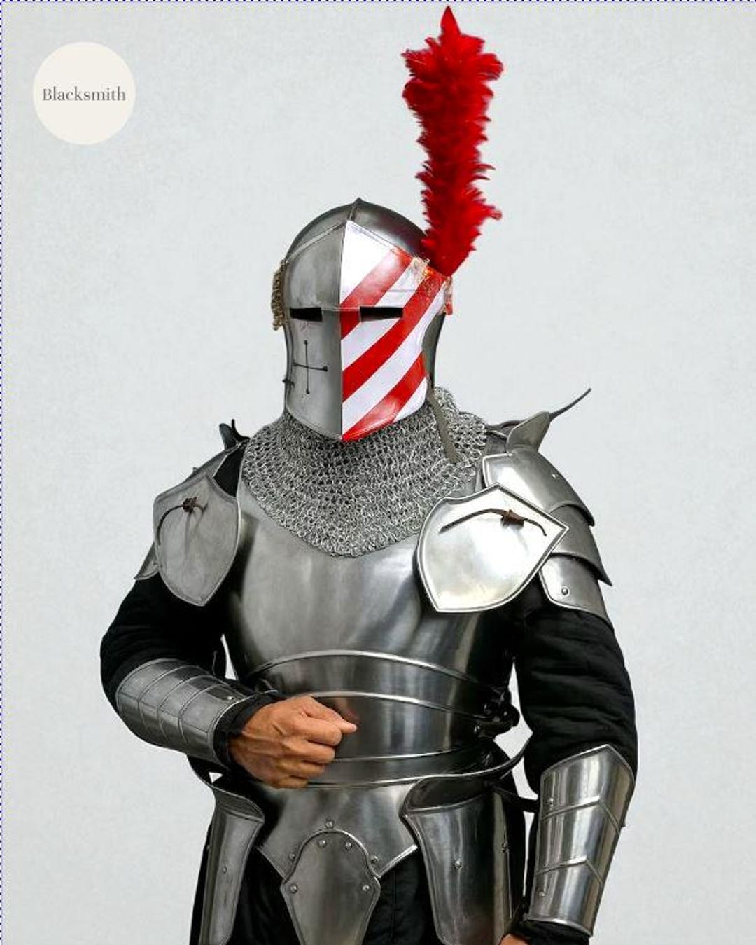 Handmade 18 Gauge Steel Full Body Armor | Medieval Knight Cosplay Set ...
