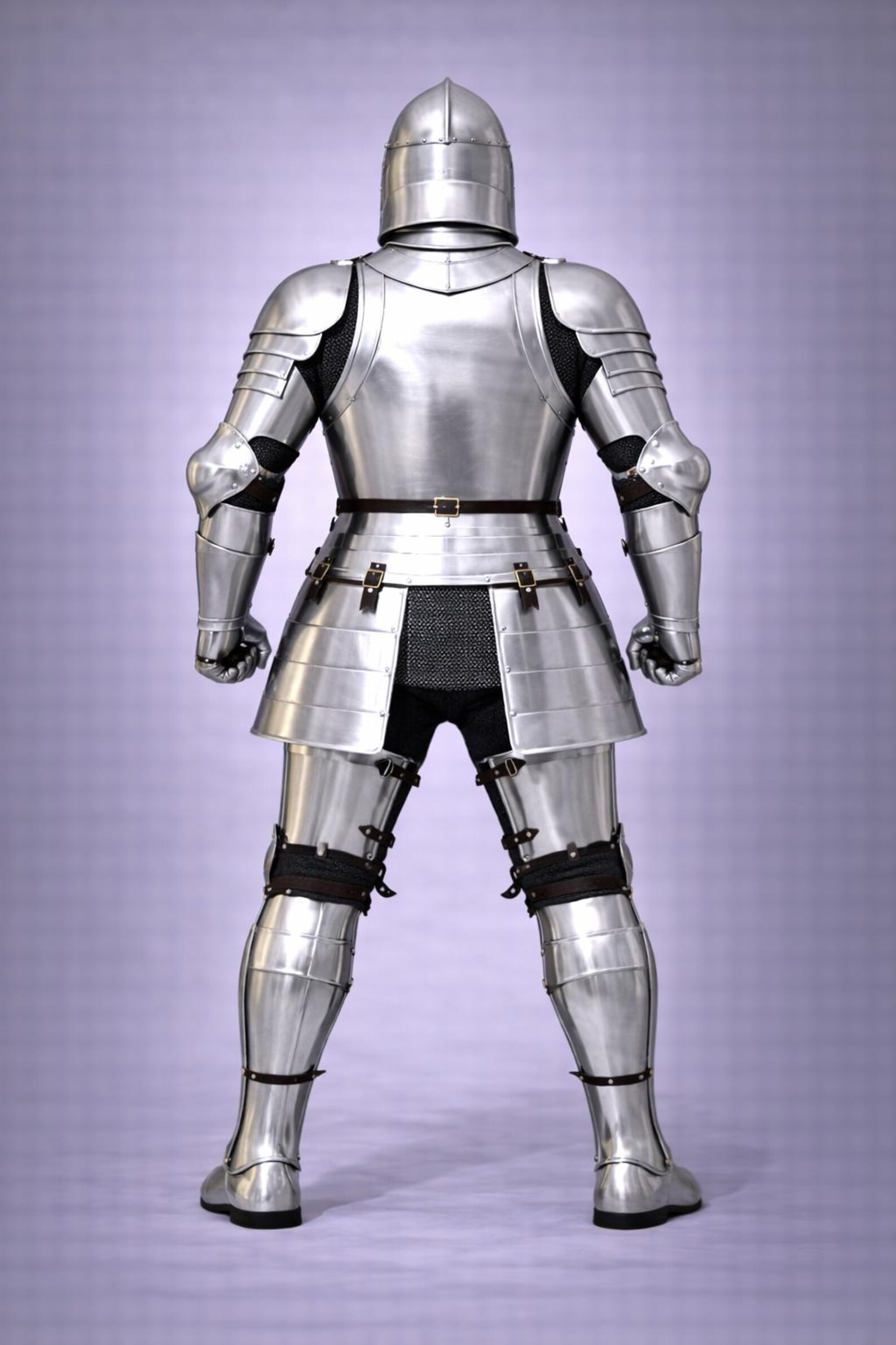 Full Body Medieval Knight Silver Plate Armor Suit | Wearable Steel ...